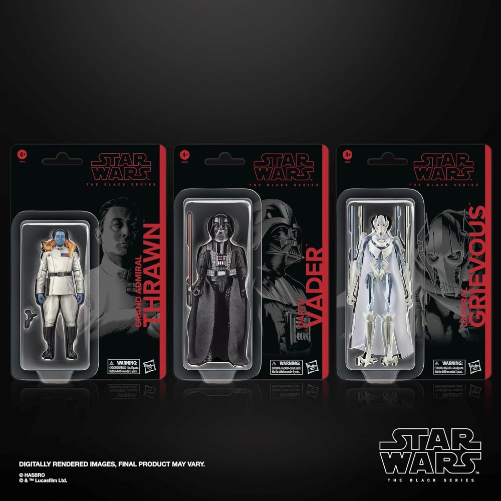 Star wars The Black Series Darth Vader, Grand Admiral Thrawn, General ...